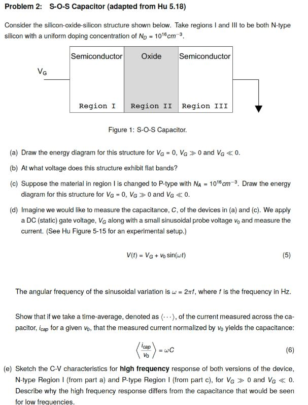 Solved Problem 2: S-O-S Capacitor (adapted from Hu 5.18) | Chegg.com