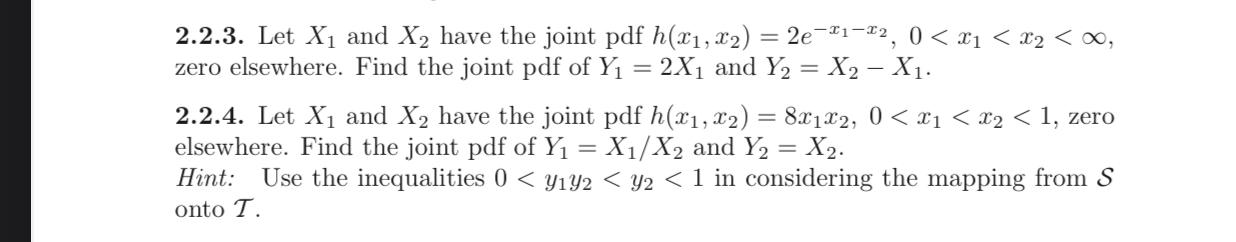 Solved 2.2.3. Let X1 and X2 have the joint pdf | Chegg.com