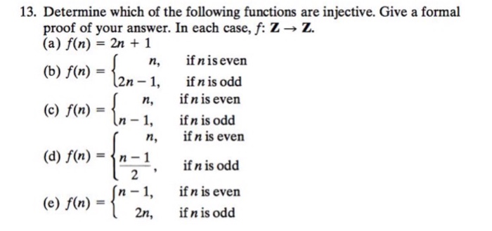 Solved 13. Determine which of the following functions are | Chegg.com