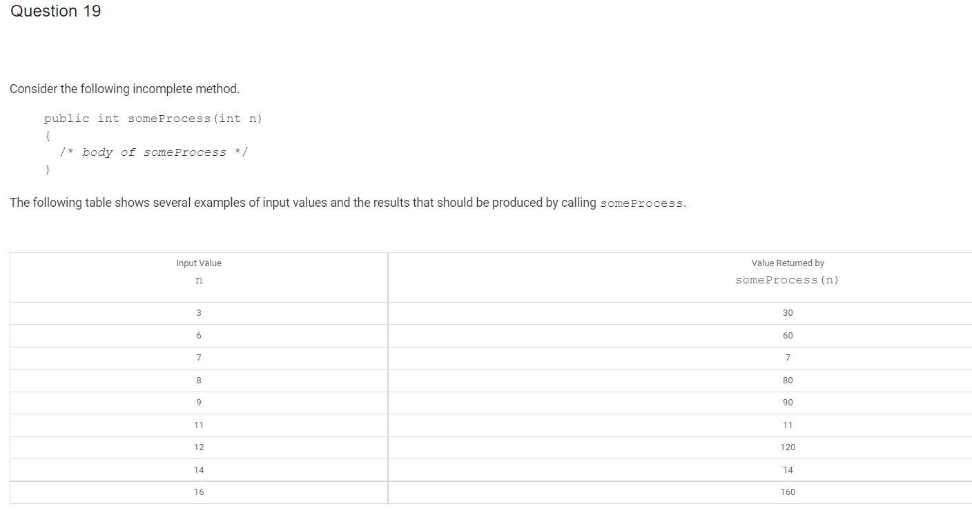 Solved Consider the following incomplete method. public int | Chegg.com