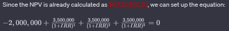Solved Calculate the Internal Rate of Return (IRR)Since the | Chegg.com