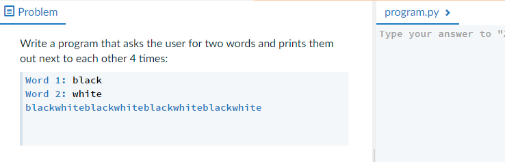 Solved Problem program.py > Type your answer to Write a | Chegg.com