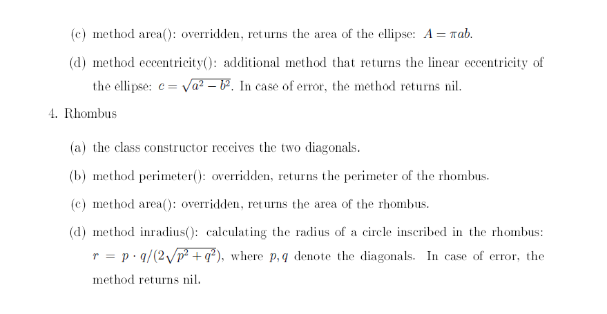 Solved Q 5. Classes in Python Define the following class | Chegg.com