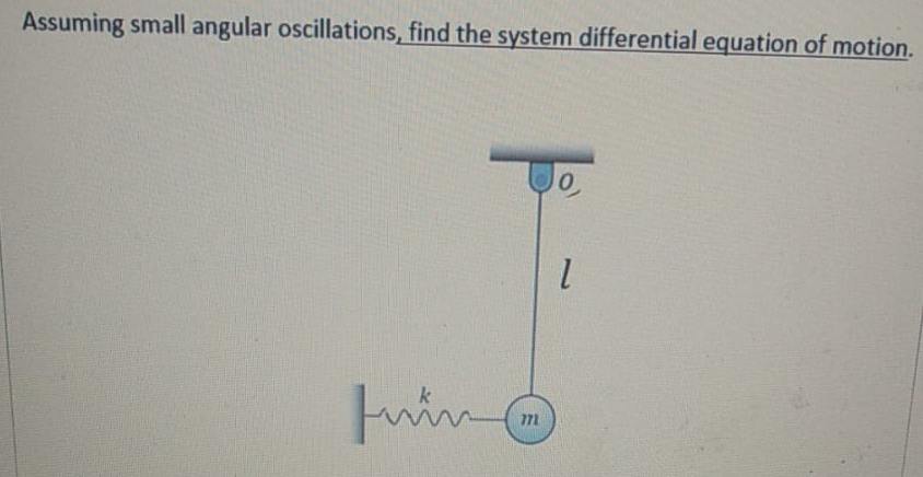 Solved Assuming small angular oscillations, find the system | Chegg.com