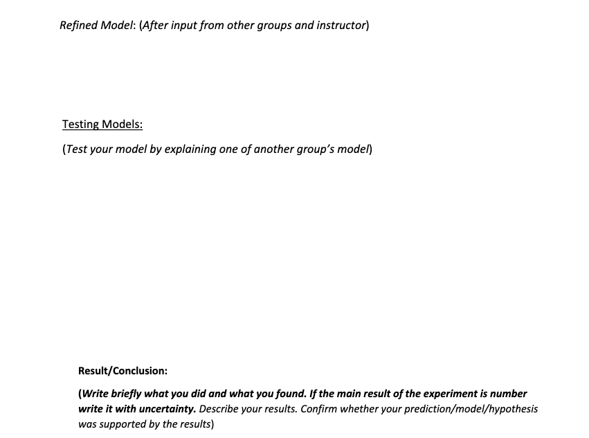 Experiment 3: Building a Testable Model: Electroscope | Chegg.com