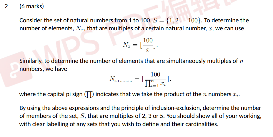 Solved N 2 (6 marks) Consider the set of natural numbers | Chegg.com