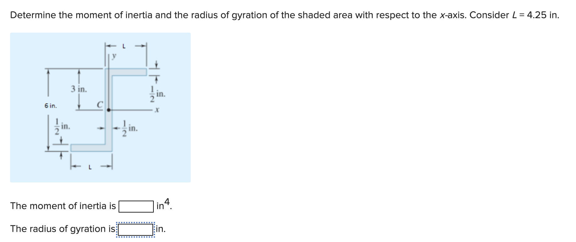 Solved Determine the moment of inertia and the radius of | Chegg.com