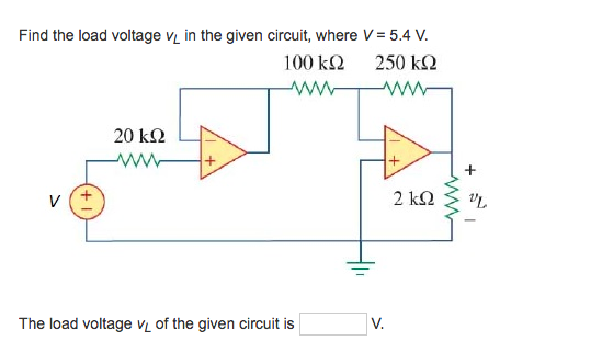 Solved Find the load voltage VL in the given circuit, where | Chegg.com