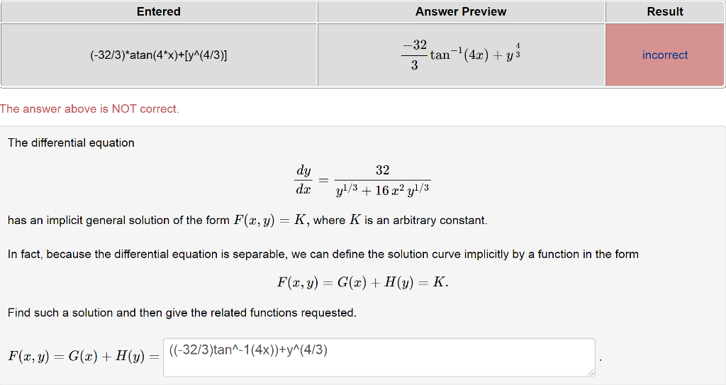 Solved Entered Answer Preview Result 4 | Chegg.com
