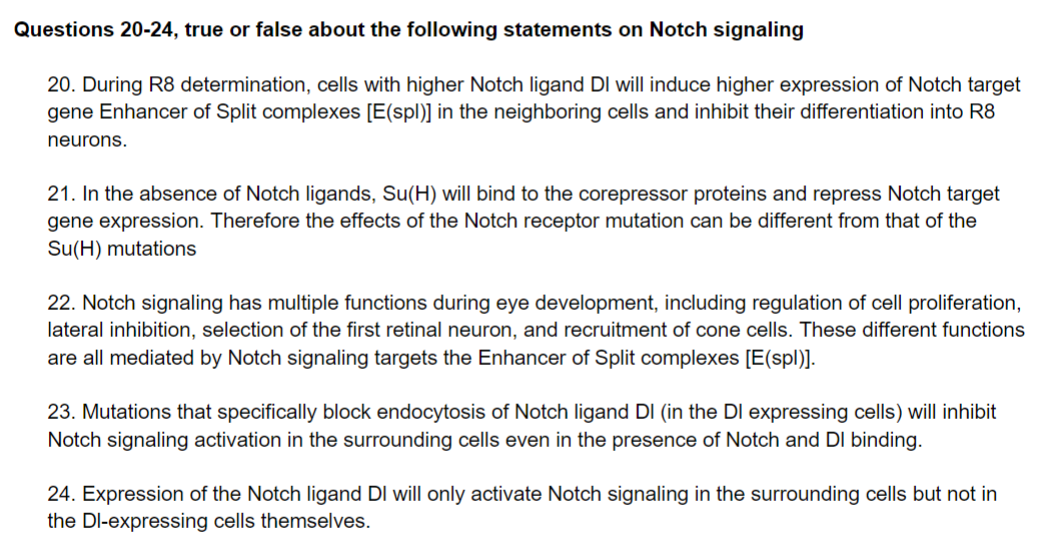 Solved Questions 20-24, ﻿true or false about the following | Chegg.com
