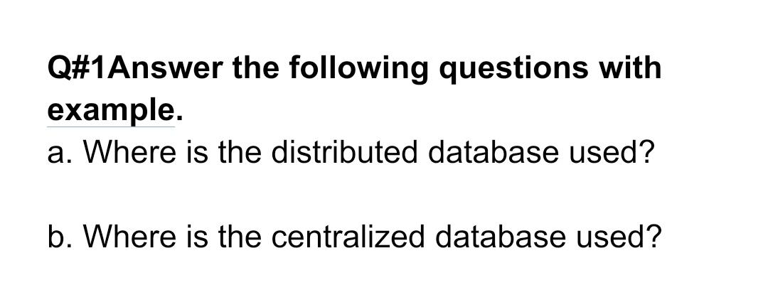 Solved Q#1Answer the following questions with example. a. | Chegg.com