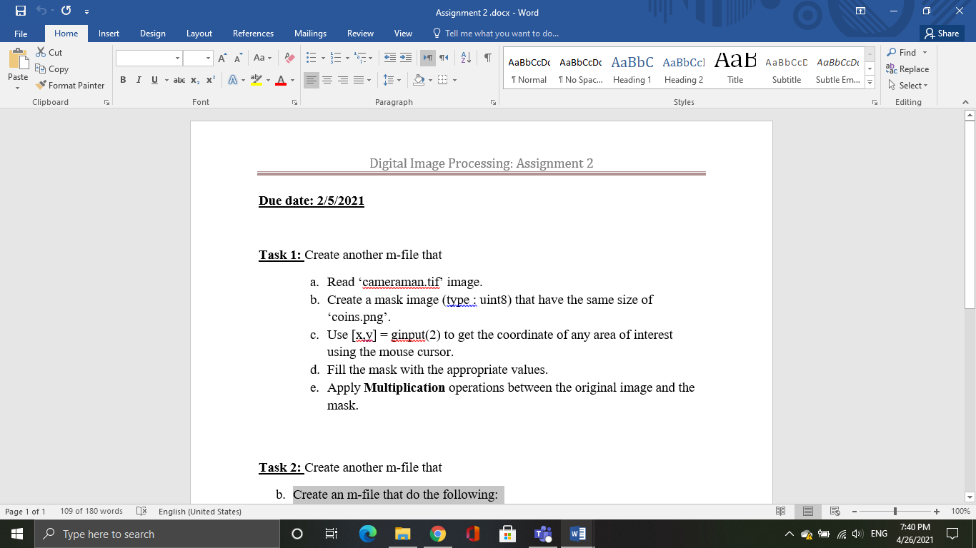 Solved 30 Assignment 2 Docx Word X File Home Insert Design