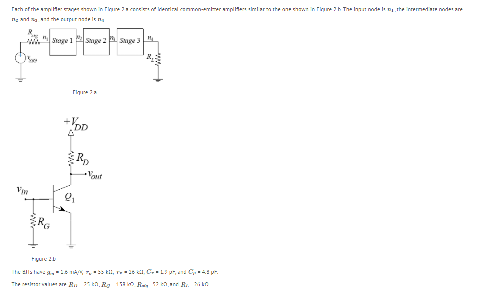 Solved Each of the amplifier stages shown in Figure 2.a | Chegg.com