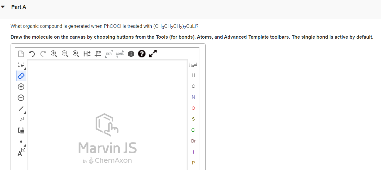 Solved Part A What organic compound is generated when Phcocl | Chegg.com