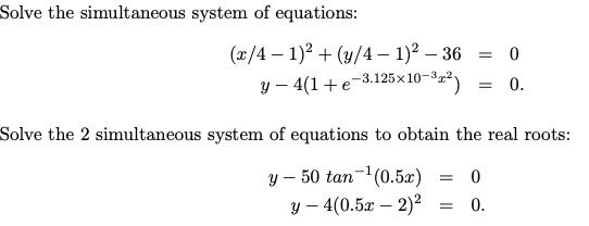 Solved Solve the simultaneous system of equations: | Chegg.com