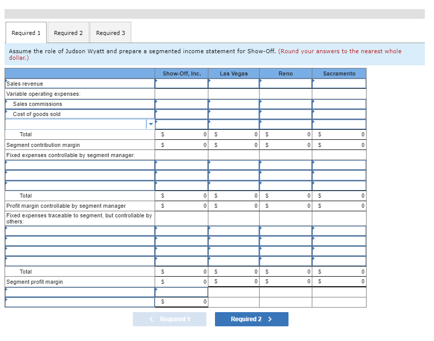 Solved Problem 12-44 Segmented Income Statement; | Chegg.com