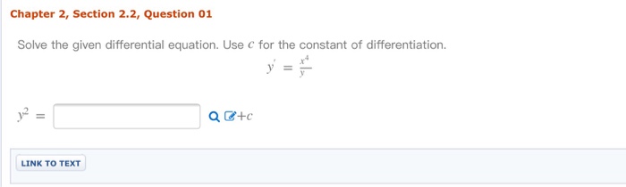Solved Chapter 2, Section 2.2, Question 01 Solve the given | Chegg.com