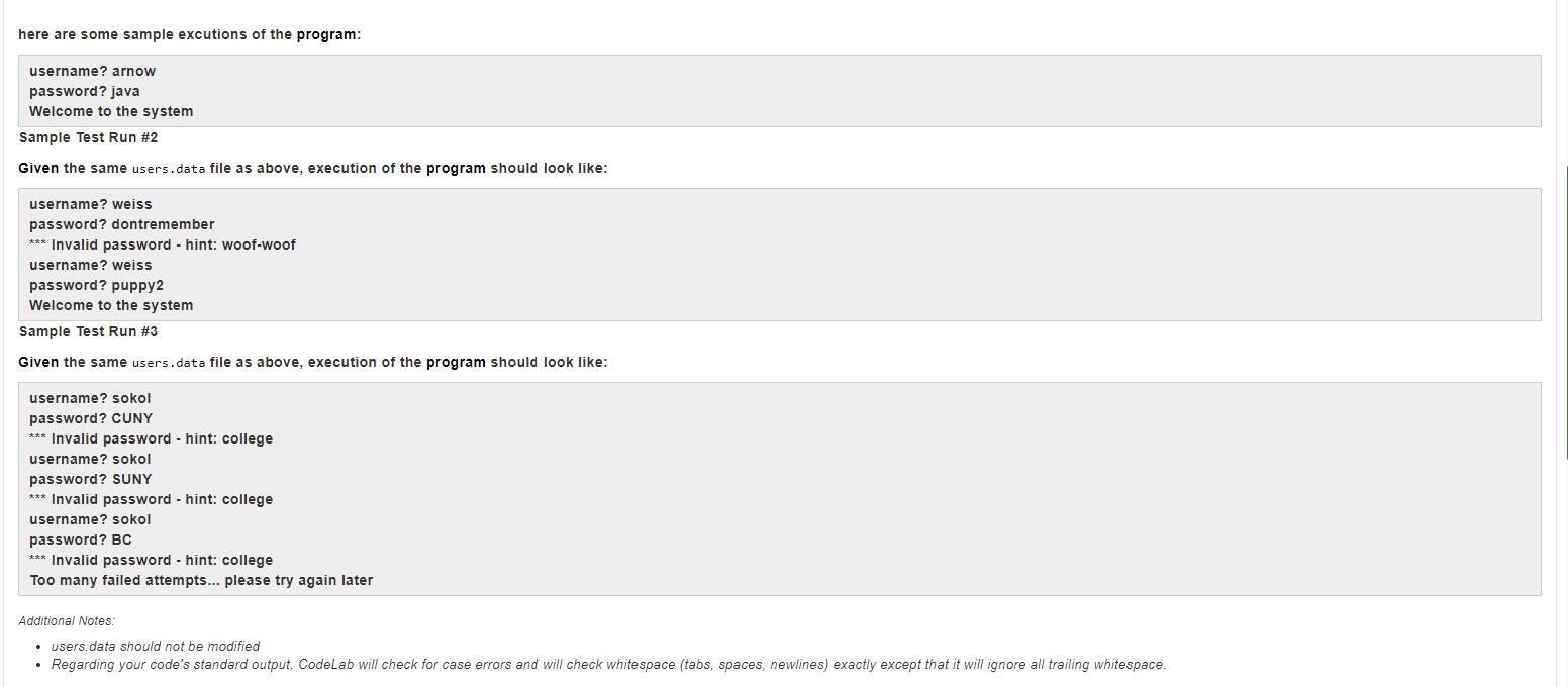Solved - State - An array of type user (use a capacity of | Chegg.com