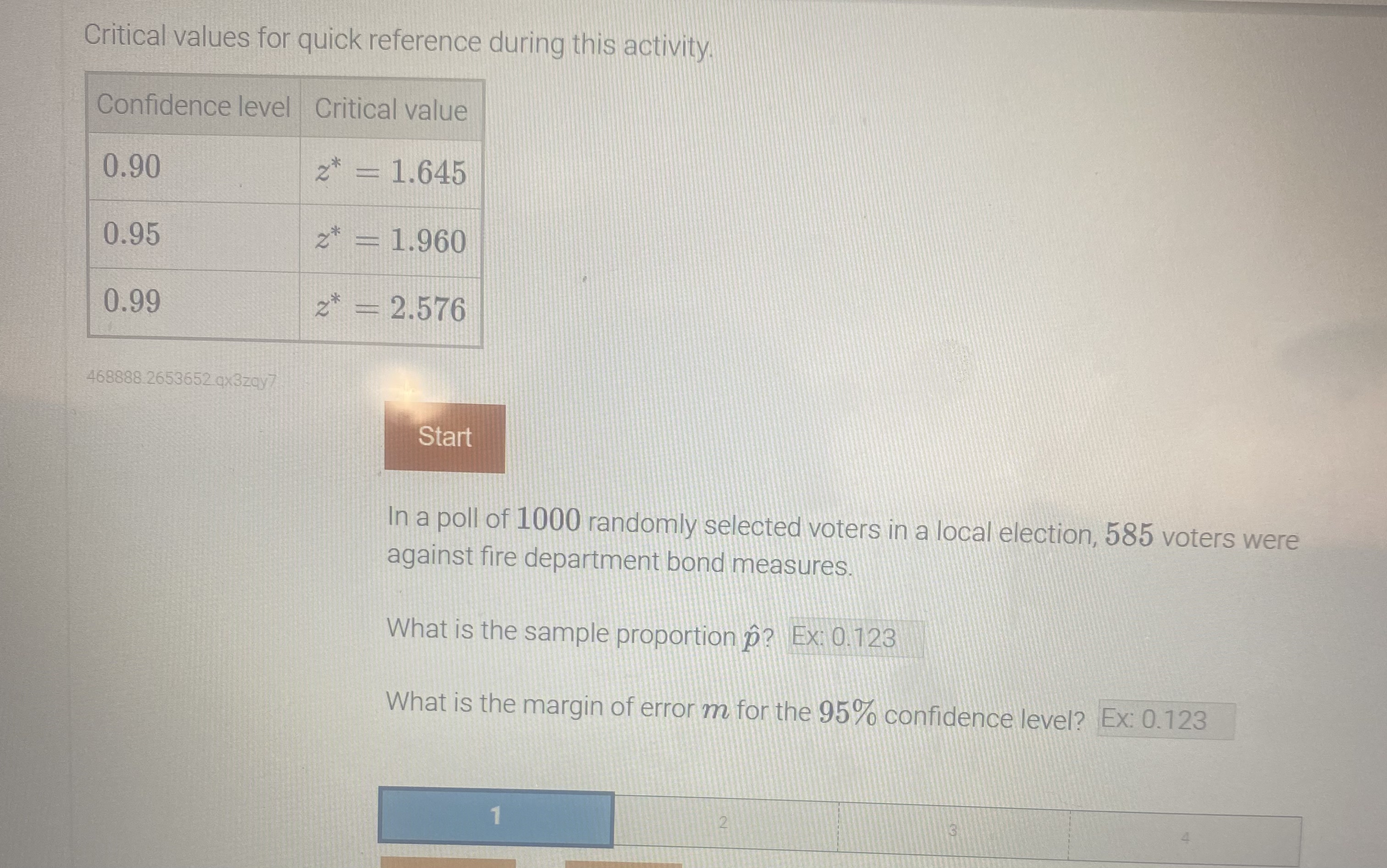 Solved Critical values for quick reference during this | Chegg.com