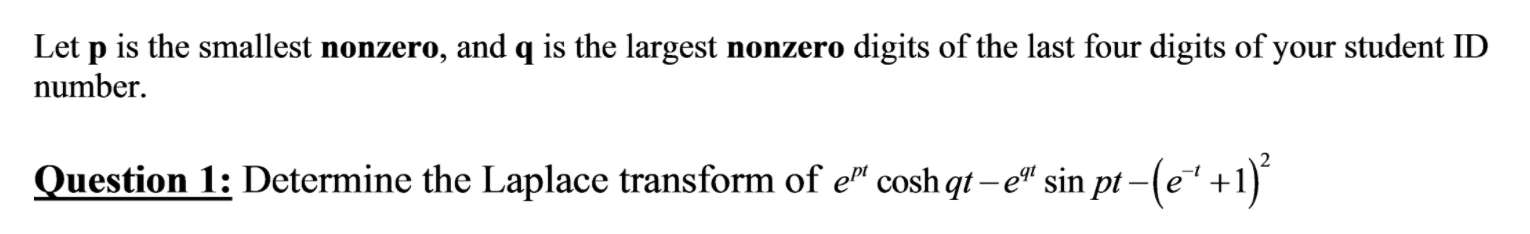 Solved Let p is the smallest nonzero, and q is the largest | Chegg.com