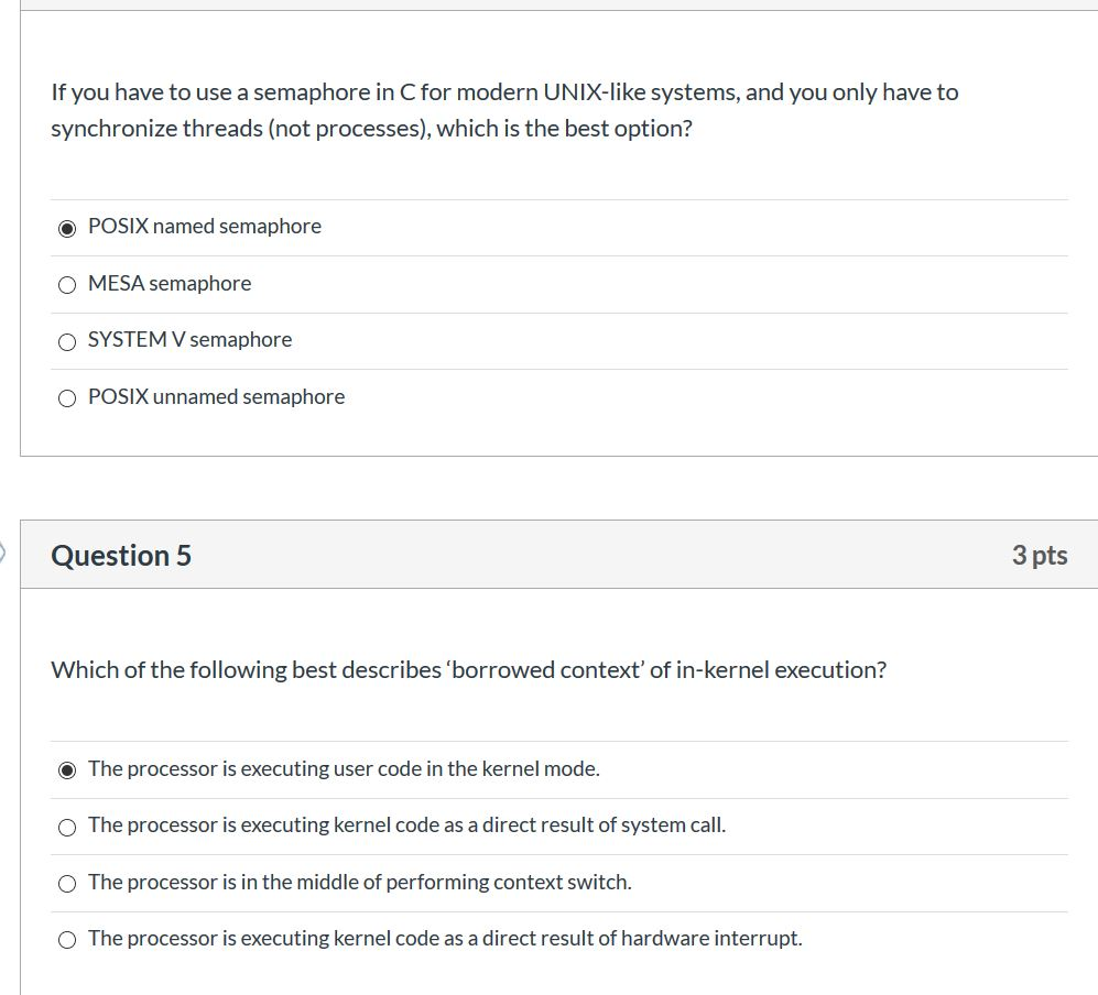 Solved If you have to use a semaphore in C for modern | Chegg.com