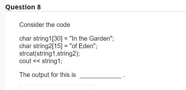 Solved Question 1 to be dis- The code cout