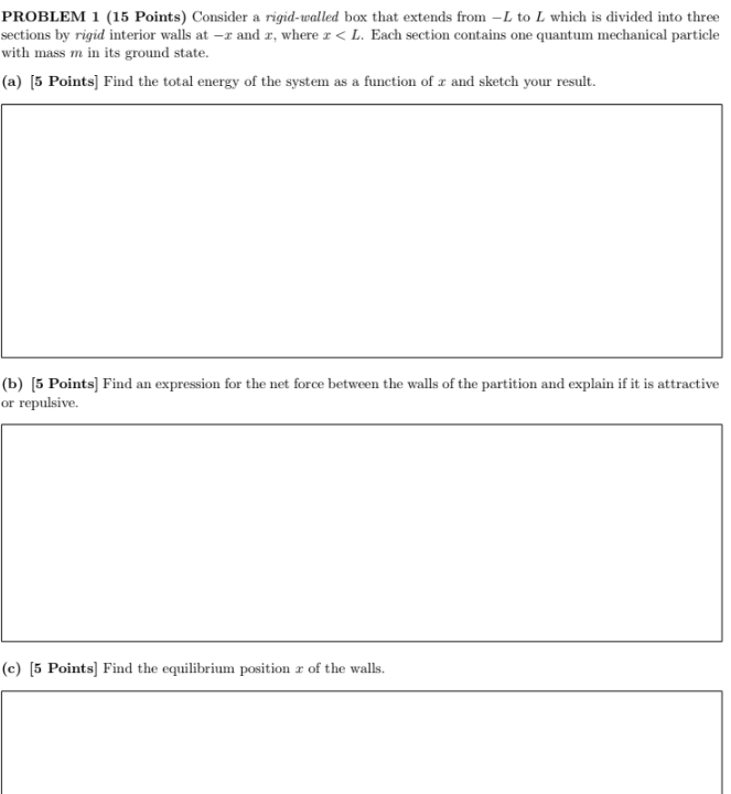 Solved PROBLEM 1 (15 ﻿Points) ﻿Consider a rigid-walled box | Chegg.com
