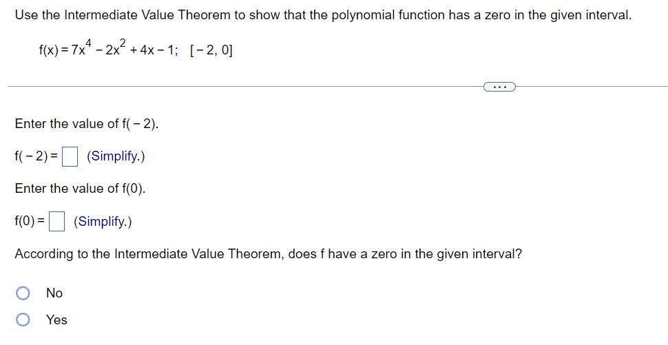 Solved Use the Intermediate Value Theorem to show that the | Chegg.com