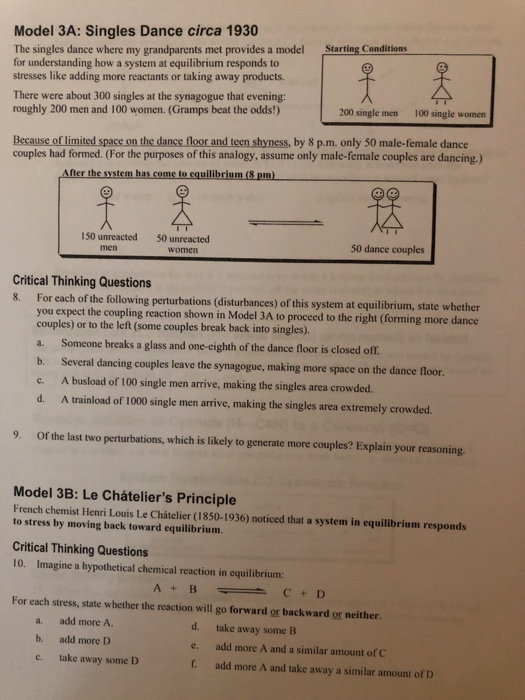 Solved Model 3A: Singles Dance circa 1930 The singles dance | Chegg.com