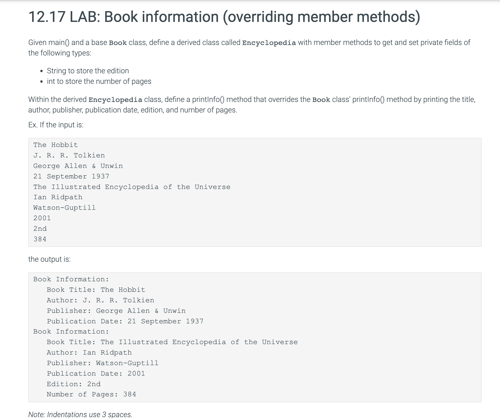 Solved Given main() and a base Book class, define a derived | Chegg.com