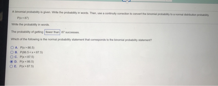 Solved Use the correction for continuity and determine the | Chegg.com
