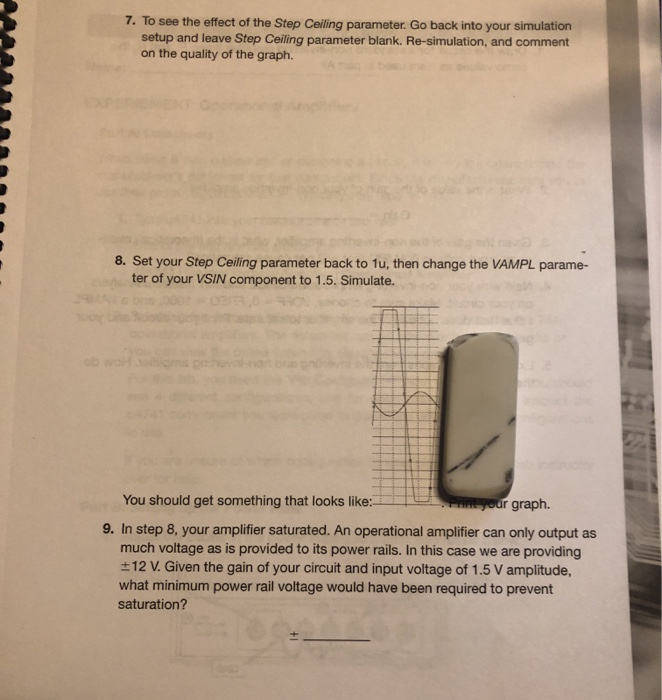 Solved EXPERIMENT: Operational Amplifiers Components | Chegg.com