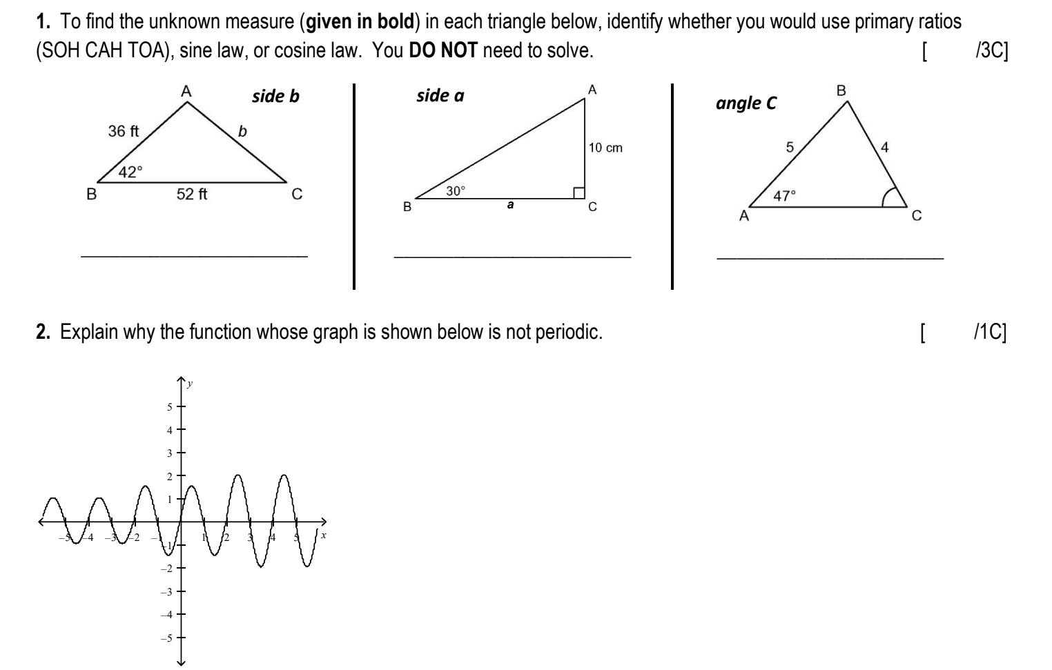 Solved To find the unknown measure (given in bold) ﻿in each | Chegg.com