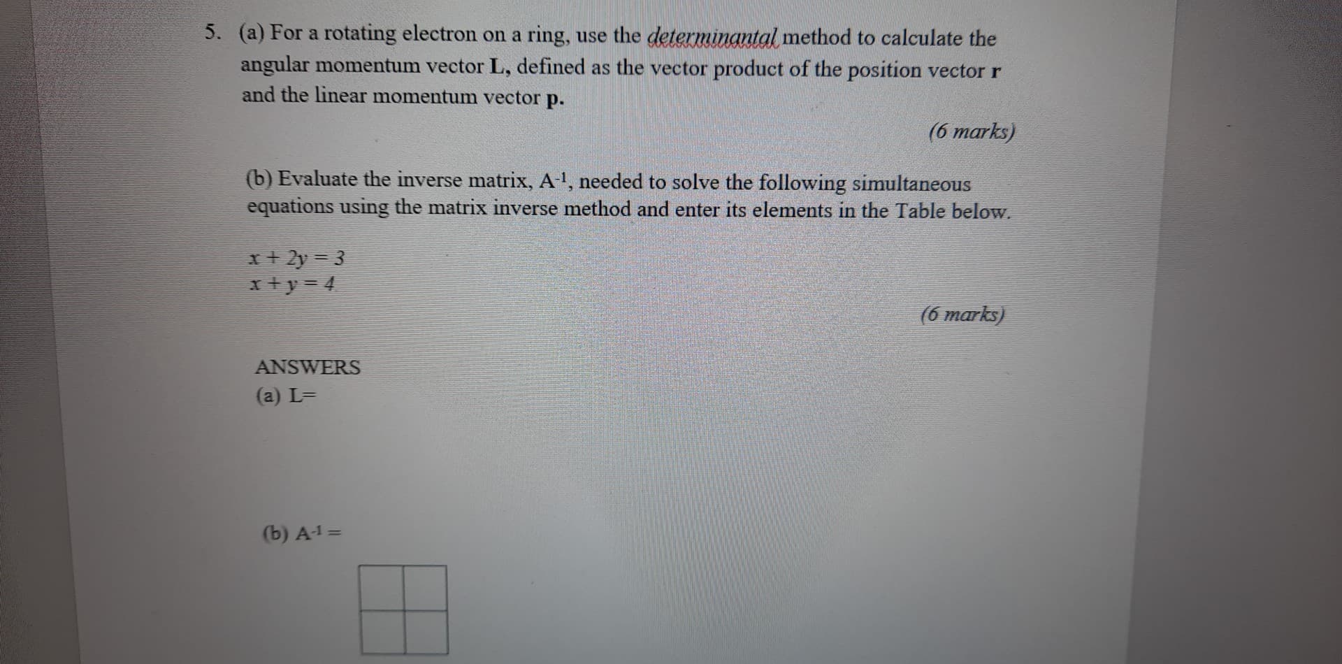 Solved 5. (a) For a rotating electron on a ring, use the | Chegg.com