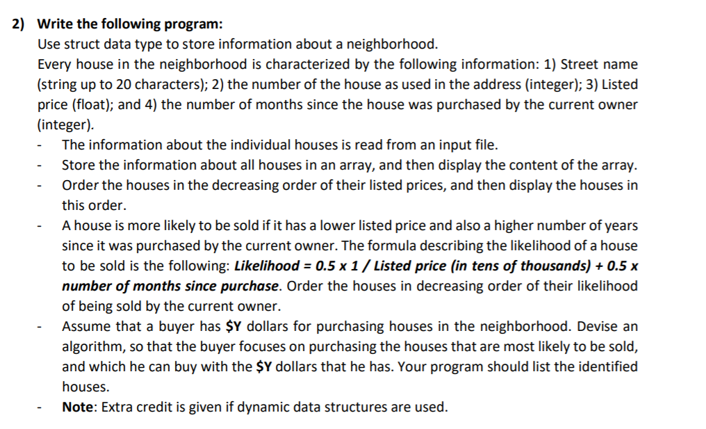 2) Write the following program: Use struct data type | Chegg.com