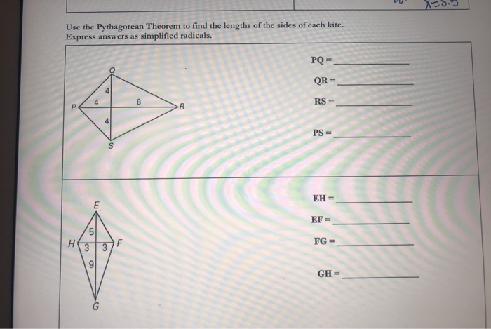 Solved Use the Pythagorean Theorem to find the lengths of | Chegg.com