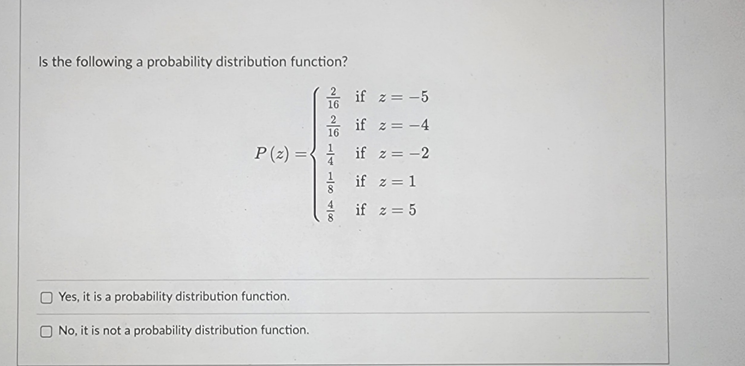 Solved Is the following a probability distribution function? | Chegg.com