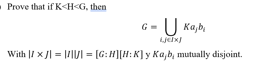 Solved Prove that if K | Chegg.com