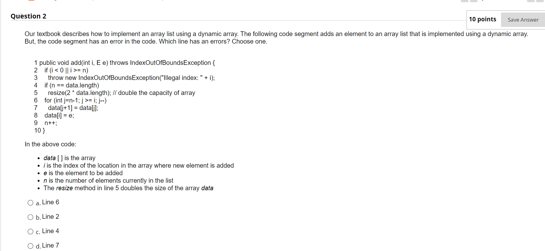Solved Question 2 10 points Save Answer Our textbook | Chegg.com
