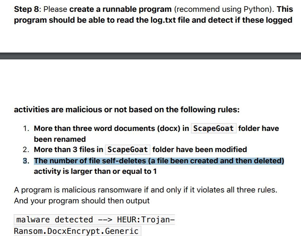 Solved The log.txt file has the following line: File | Chegg.com
