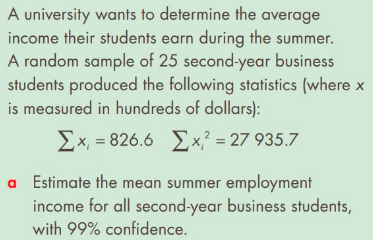 Solved A university wants to determine the average income | Chegg.com