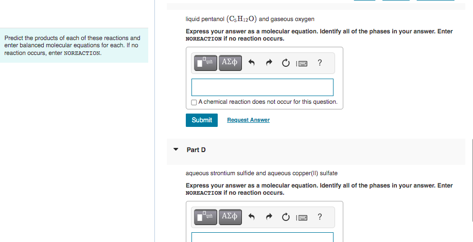 Solved liquid pentanol (C5H12O) and gaseous oxygen Express | Chegg.com