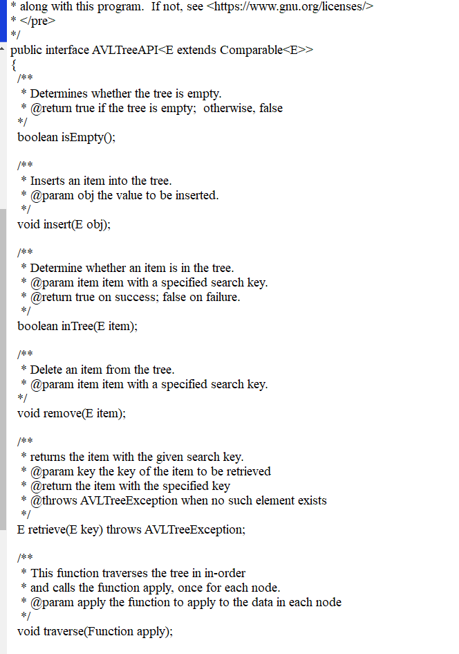 Solved File Edit Format View Help AVLTreeAPL.java package | Chegg.com