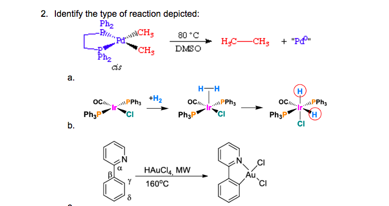 Solved 2. Identify the type of reaction depicted: Phz PICHA | Chegg.com