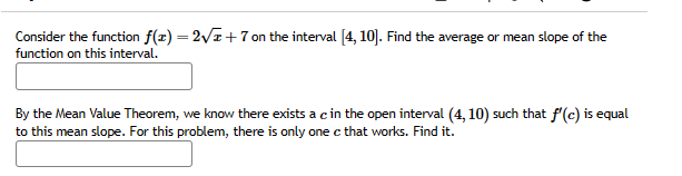 Solved Consider the function f(x)=2x+7 on the interval | Chegg.com