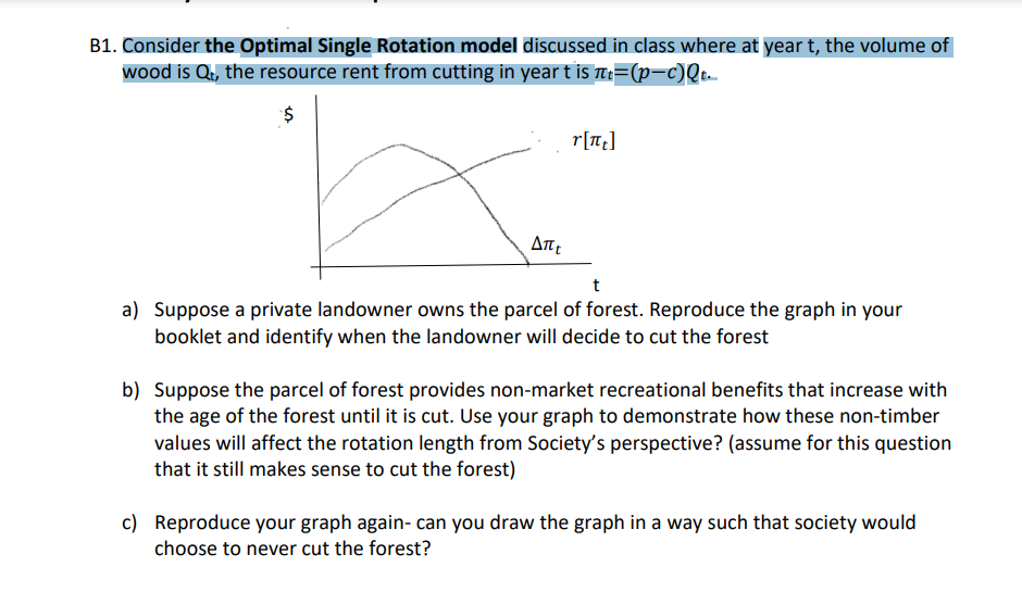 Solved 1. Consider the Optimal Single Rotation model | Chegg.com