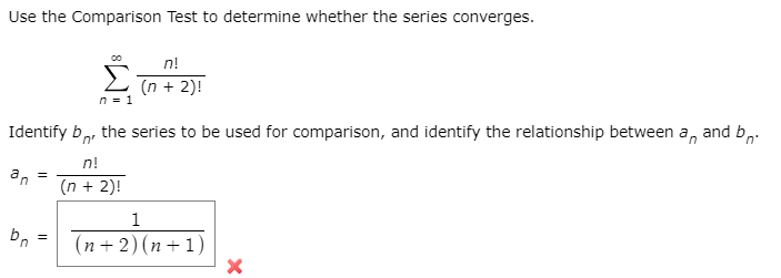 Solved Use the Comparison Test to determine whether the | Chegg.com