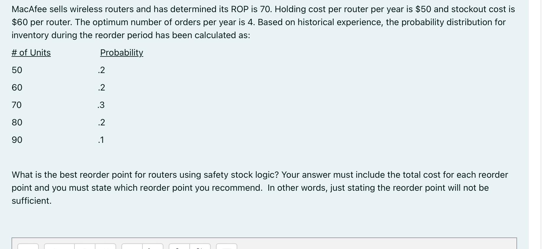 Solved MacAfee sells wireless routers and has determined its | Chegg.com