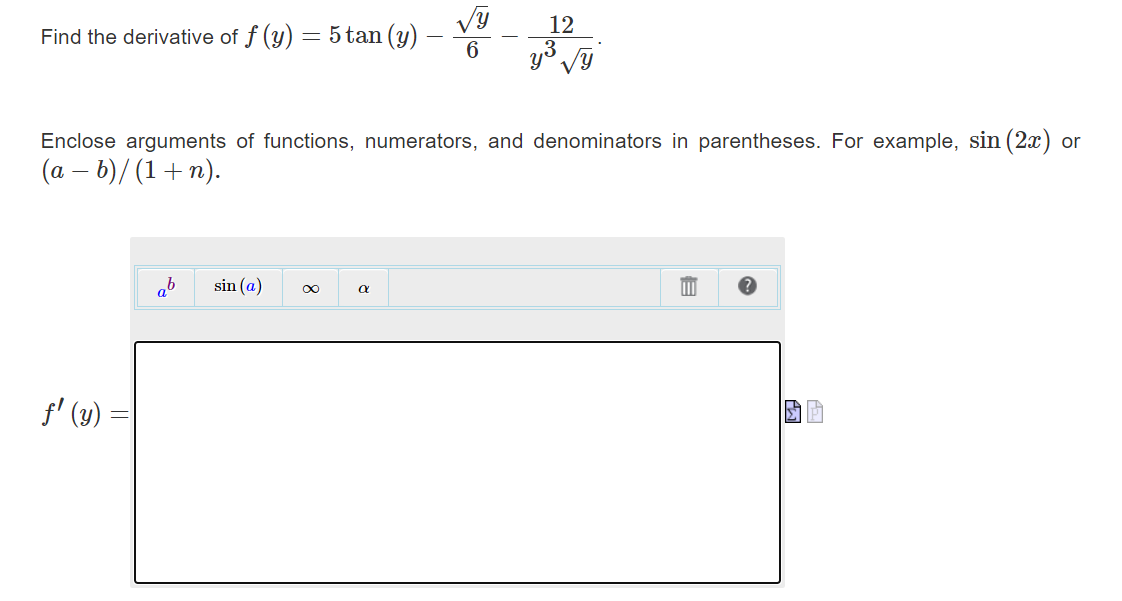 Solved Find the derivative of | Chegg.com