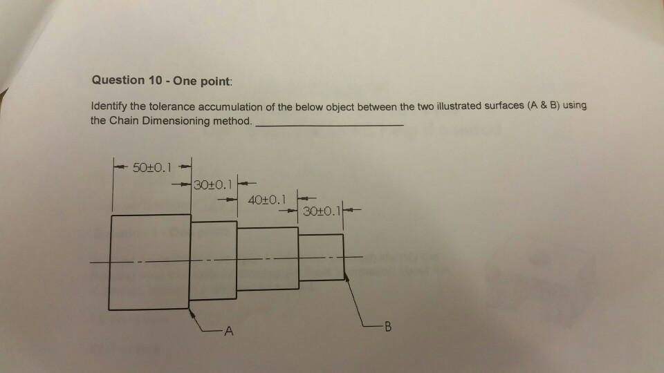 Solved Question 10 - One point Identify the tolerance | Chegg.com